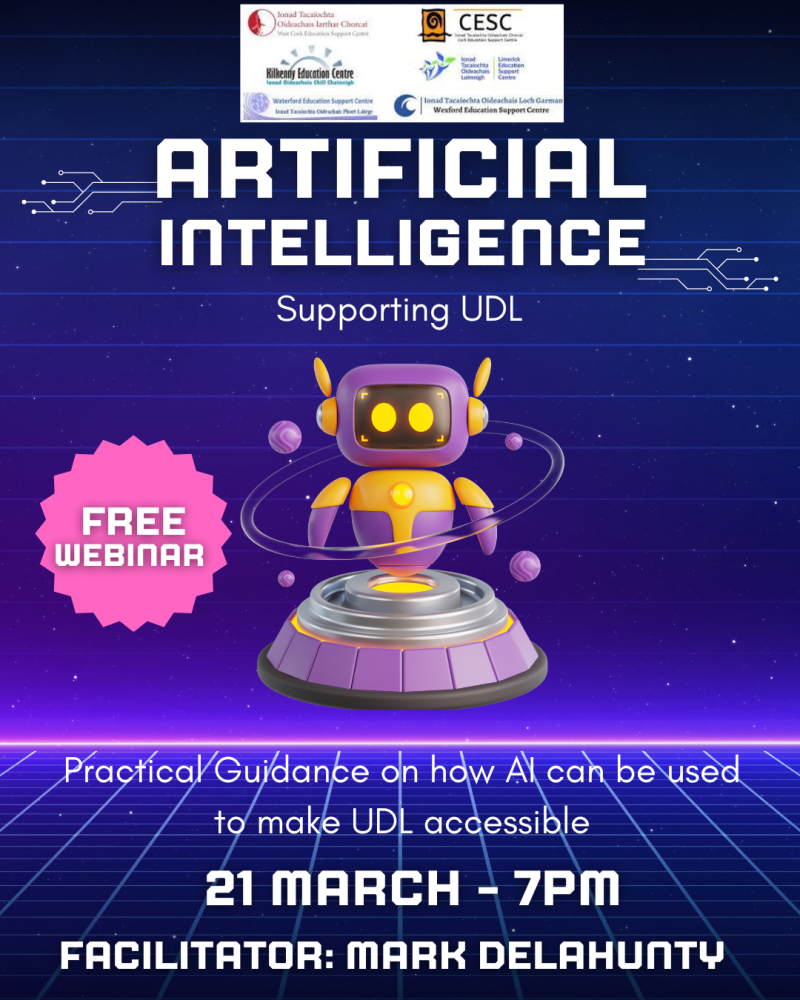 AI to Support UDL -Enhance your teaching through the power of AI - Webinar Series for Educators ...
